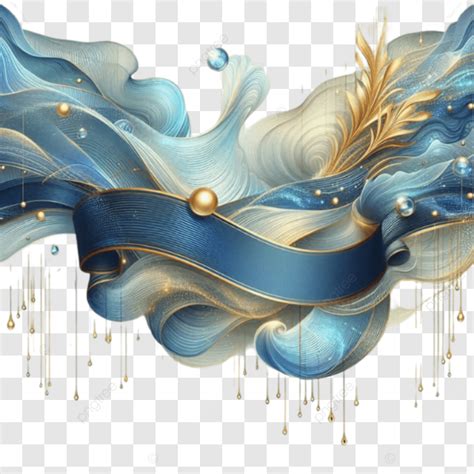 파란색과 황금색 물결 모양 디자인 떨리는 윤곽 파도 Png 일러스트 및 이미지 에 대한 무료 다운로드 Pngtree