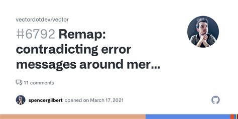 Remap Contradicting Error Messages Around Merge Function · Issue 6792