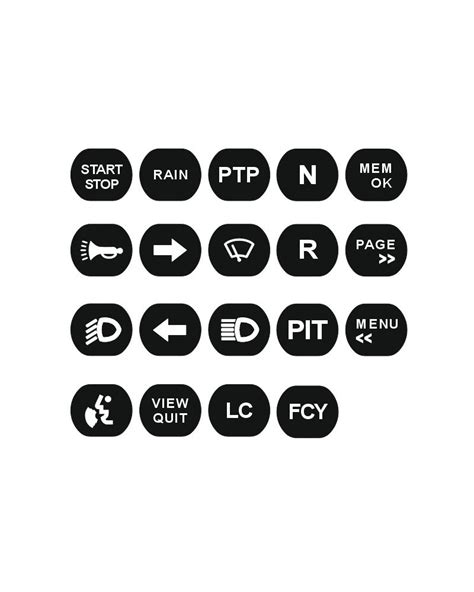 Pushbuttons Icons Set