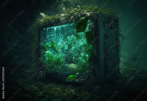 Concept Of Green Computingillustrationcreated With Generative Ai