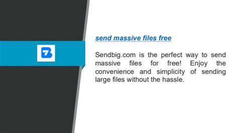 Send Massive Files Free Sendbig.com