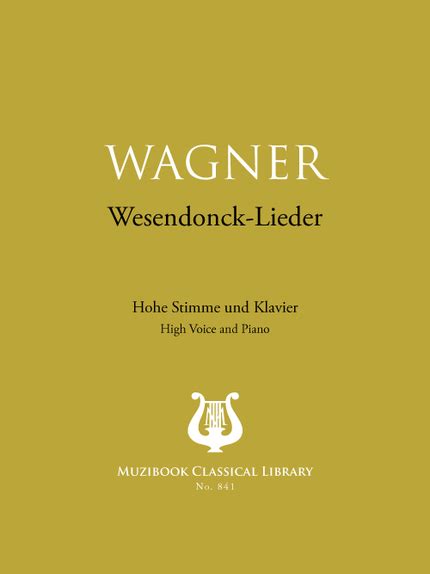 Wesendonck Lieder High Voice And Piano Richard Wagner Ean13