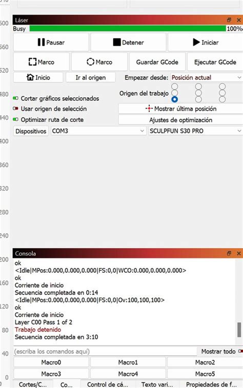 My Laser Stops When I Start Recording Sculpfun Lightburn Software Forum