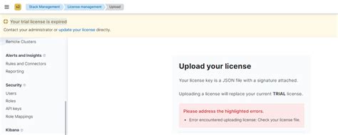 your trial license is expired help elasticsearch discuss the