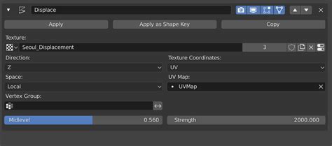Materials How Can I Access Displacement Modifier Z Coordinates In The Shader Editor Blender