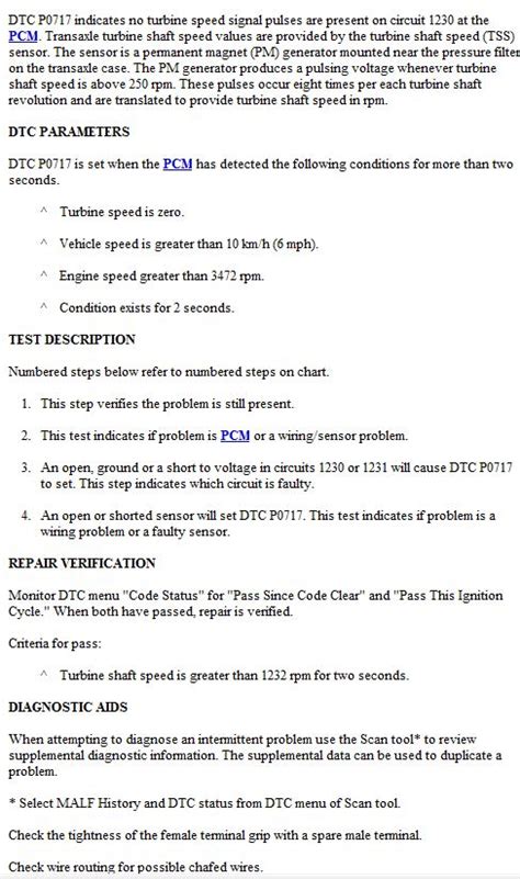 Qanda P0717 Input Turbine Speed Sensor Circuit No Signal Saturn Sl1 1996