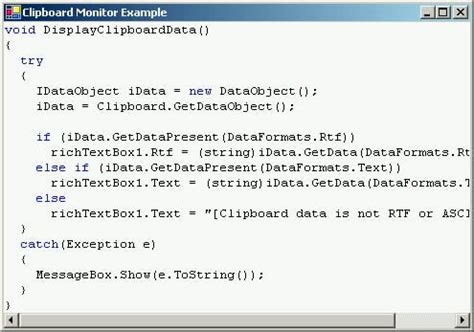 Monitoring Clipboard Activity In C CodeGuru