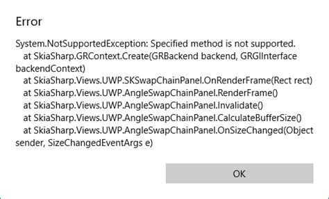 notsupportedexception when trying to use skglview · issue 729 · mono