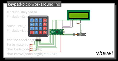 Electronic Safety Device For Door Lock With Raspberry Pi Pico Wokwi