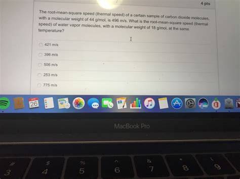 Solved Pts The Root Mean Square Speed Thermal Speed Of A Chegg