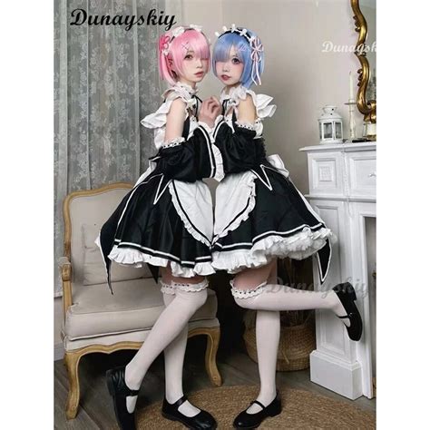 Jual Preorder Ram Rem Cosplay Re Zero Kara Hajimeru Isekai Seikatsu Black Costume Girls Maid