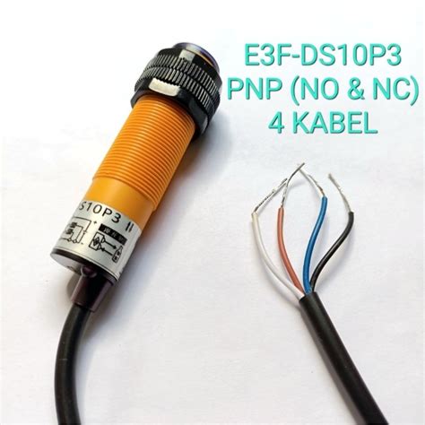 Jual Sensor Proximity Switch E3f Ds10p3 Photoelectric Pnp No Nc 10cm Dc 4 Wire Shopee Indonesia