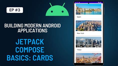 Jetpack Compose Basics: Card , LazyColumn, Column - YouTube