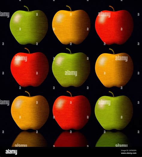 Apples Are The Subject Of This 3 D Illustration That Includes Brilliant
