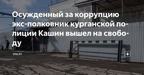 Осужденный за коррупцию экс полковник курганской полиции Кашин вышел на свободу УРА РУ Дзен