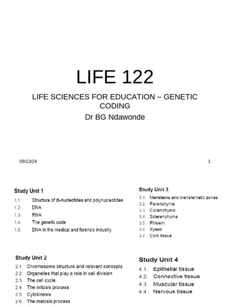 Life122 Lecture 8b Dna Coding Pdf Dna Nucleic Acids