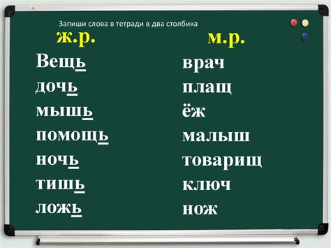 Мягкий знак на конце имен существительных после шипящих презентация онлайн