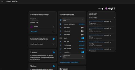 awtrix clock notification [custom component] custom integrations