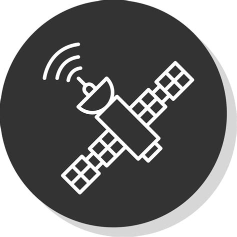 Satellite Line Shadow Circle Icon Design 43897475 Vector Art At Vecteezy
