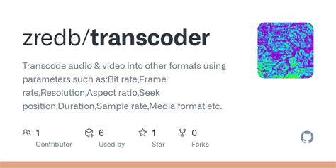 Github Zredbtranscoder Transcode Audio And Video Into Other Formats Using Parameters Such As
