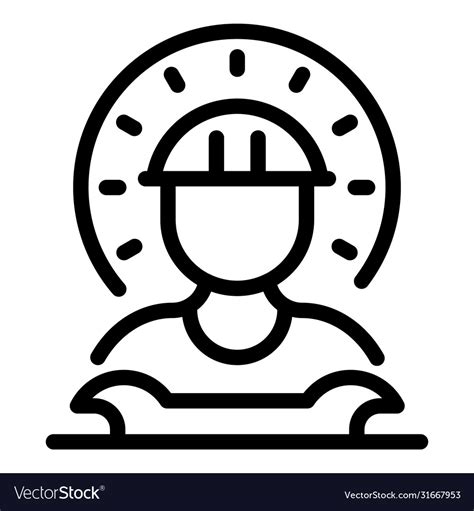 Professional Communications Engineer Icon Outline Vector Image