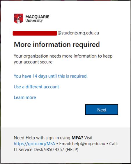 Mfa For Microsoft 365 Multifactor Authentication Macquarie University Sydney