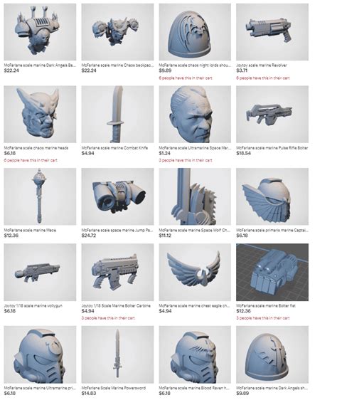Get 3d Printed Parts For Joytoy And Mcfarlane Figures