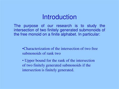 Ppt On The Intersection Of Submonoids Of The Free Monoid Powerpoint Presentation Id3862804