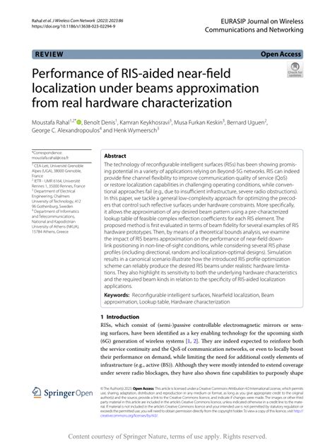 pdf performance of ris aided near field localization under beams