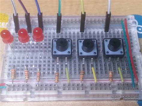 아두이노 우노arduino Uno 푸시 버튼 Push Button 네이버 블로그