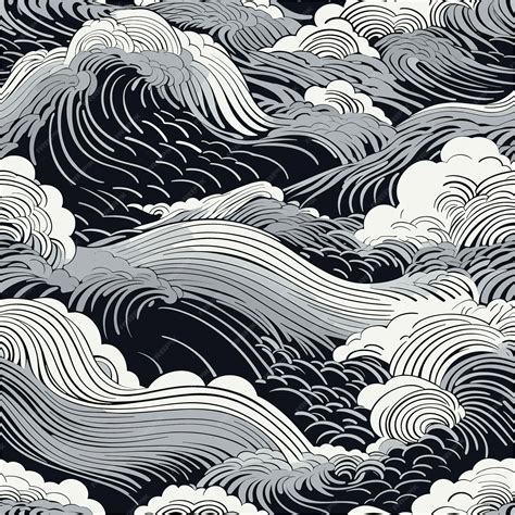 Premium Vector Abstract Black And White Wave Pattern