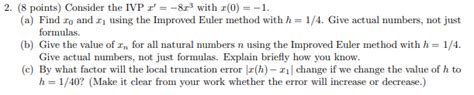 solved 2 8 points consider the ivp i 8r3 with 0 1