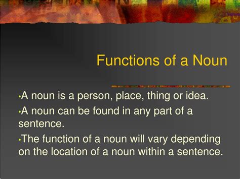 Ppt Functions Of A Noun Powerpoint Presentation Free Download Id