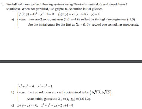 Solved Using A MatLab Code Solve The Following I At Least Chegg