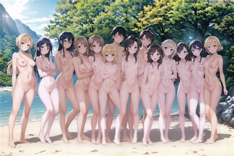 Rule 34 12girls 2boys 32 Aspect Ratio 6girls Ahoge Ai Generated