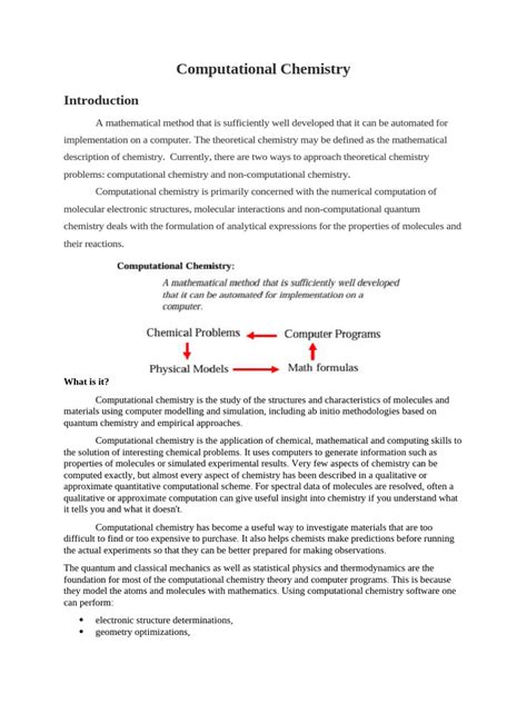 Computational Chemistry1 Pdf Computational Chemistry Hartree Fock Method