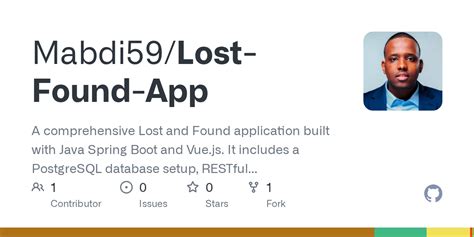 Github Mabdi59lost Found App A Comprehensive Lost And Found