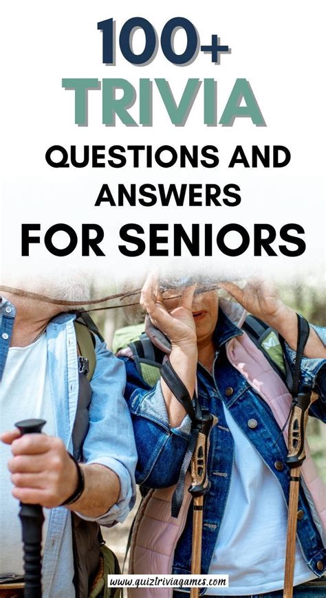 Easy Quiz For Elderly: 115 Questions & Answers for Elderly - Quiz Trivia Games | Trivia for ...