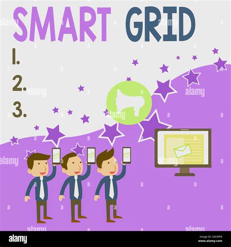 Conceptual Hand Writing Showing Smart Grid Concept Meaning Includes Of