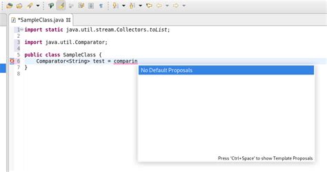Eclipses Content Assist Does Not Work For Javautilcomparator Stack