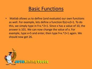 Programming Environment In Matlab PPTX