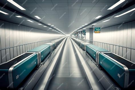 Premium Photo Conveyors For Transporting Luggage To Airport Baggage