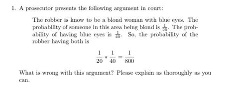 Solved A Prosecutor Presents The Following Argument In