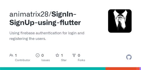 Github Animatrix Signin Signup Using Flutter Using Firebase Authentication For Login And