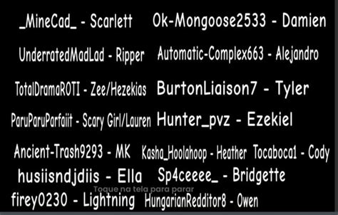 Character Chart Rtdredditcourse