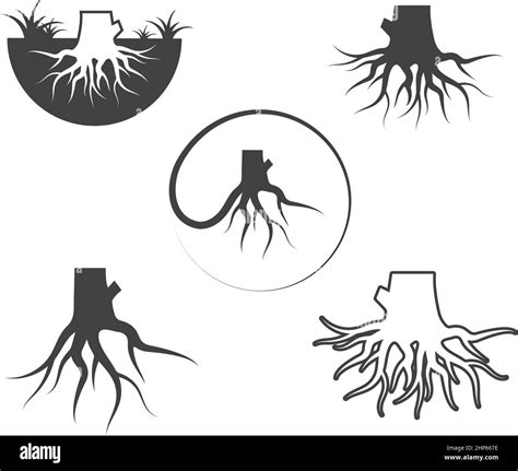 Tree Roots Vector Icon Illustration Design Stock Vector Image Art Alamy