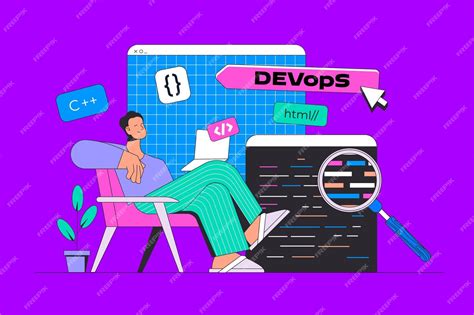 premium vector development concept in modern flat design for web
