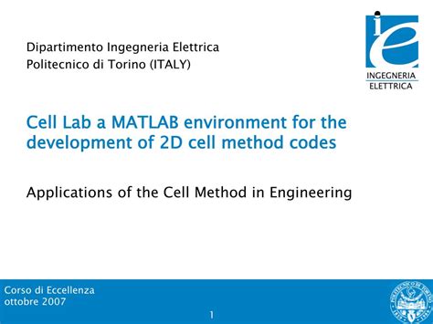 PPT Cell Lab A MATLAB Environment For The Development Of D Cell Method Codes PowerPoint