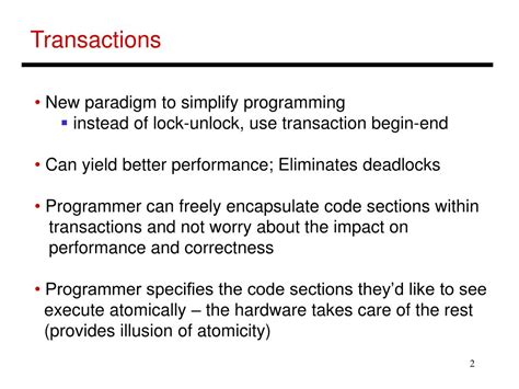 Ppt Lecture 7 Transactional Memory Intro Powerpoint Presentation