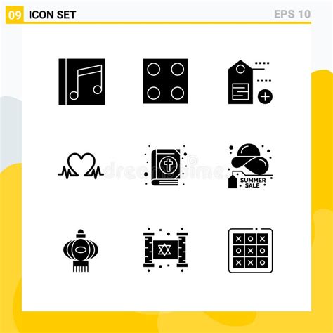 9 Universal Solid Glyphs Set For Web And Mobile Applications Easter Book Add Wedding Love